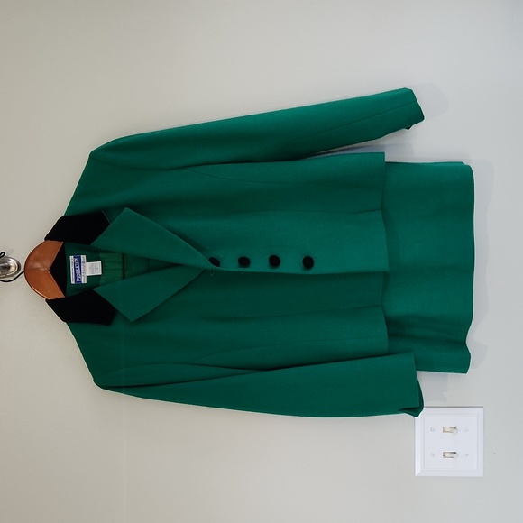 Pendleton | Skirts | Vintage Green Pendleton 0 Wool Skirt Suit W Blazer ...